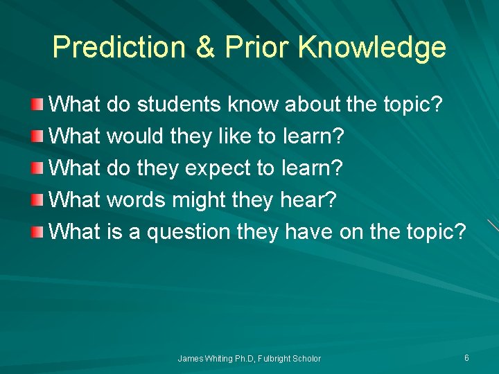 Using Video in the EFL Classroom James Whiting