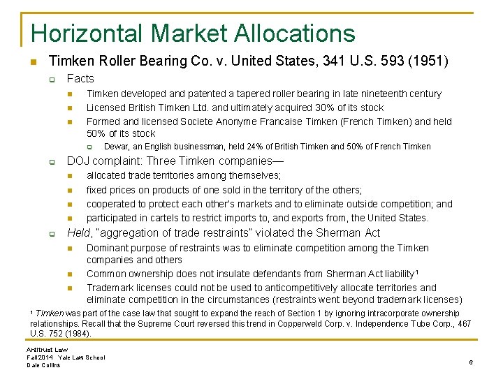 8 Horizontal Market Divisions Group Boycotts and Other