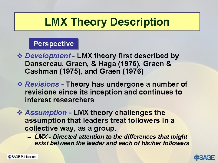 Leadership Chapter 8 LeaderMember Exchange Theory Northouse 5