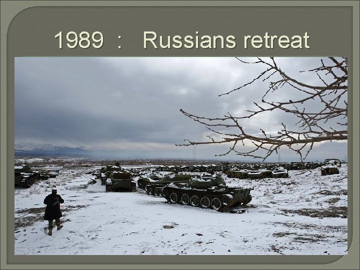 Cold War Conflict AFGHANISTAN 1979 1989 The temperature