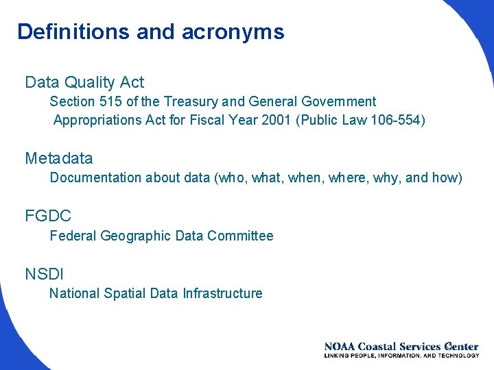 Key Issues for Quality Data Management Anne Ball