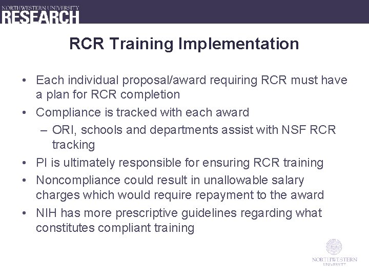 Responsible Conduct of Research RCR Beth Irwin Research