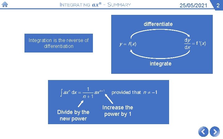 YEAR 1 INTEGRATION Definite Integrals Notes Examples Exercise