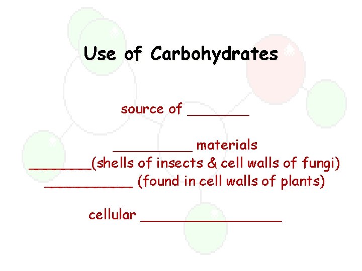 Chapter 3 Section 3 Carbon Compounds Key Ideas