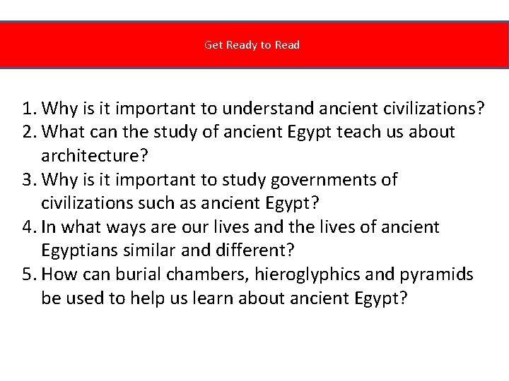 Get Ready to Read 1 Why is it