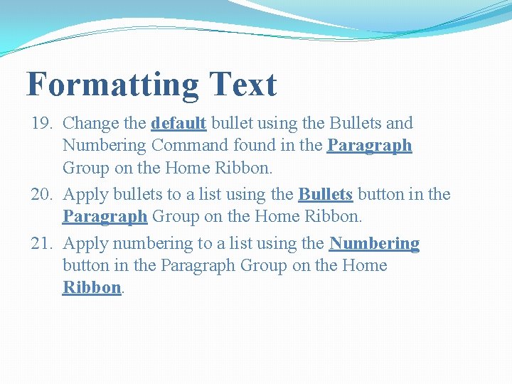 Lesson 5 Format the Presentation Selecting and Deselecting