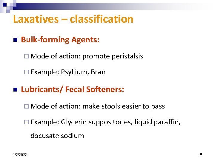 Pharmacotherapy of GI Motility Disorders Constipation Diarrhea Nasir