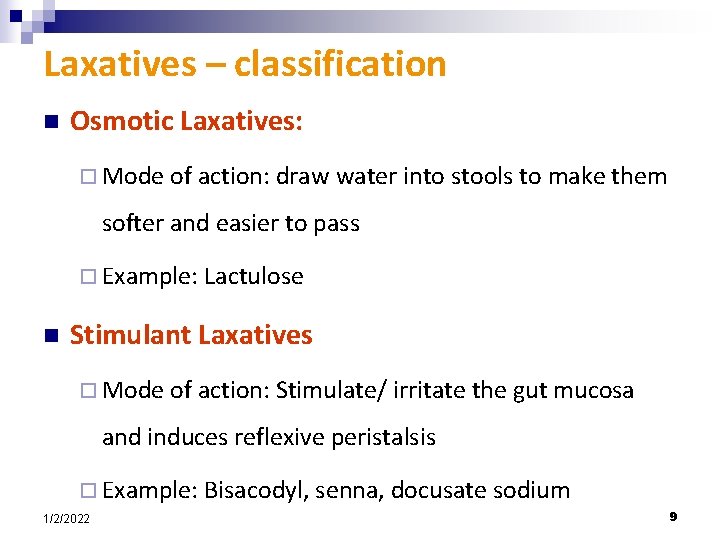 Pharmacotherapy of GI Motility Disorders Constipation Diarrhea Nasir