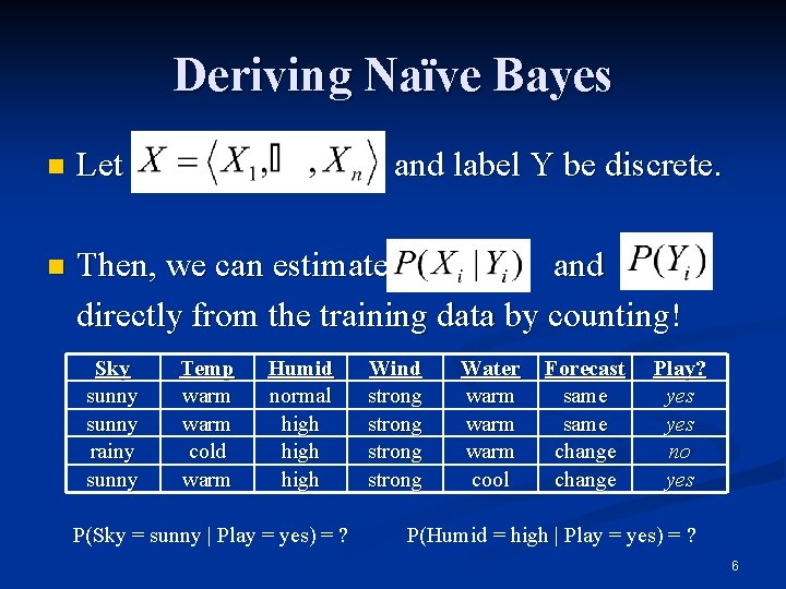 CMSC 471 Machine Learning Nave Bayes Neural Networks