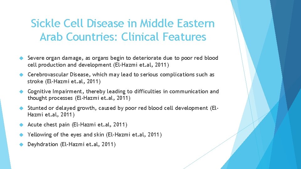 Sickle Cell Disease in Middle Eastern Arab Countries
