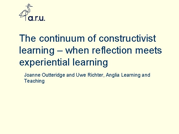 The continuum of constructivist learning when reflection meets