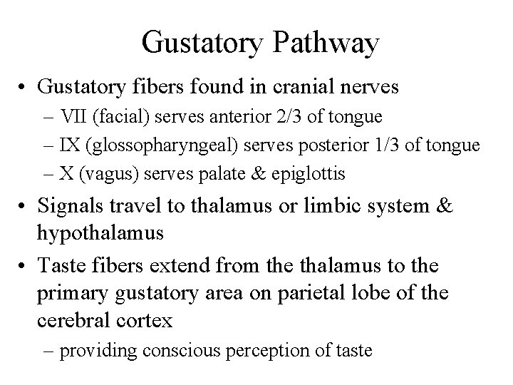 The Special Senses Smell taste vision hearing and
