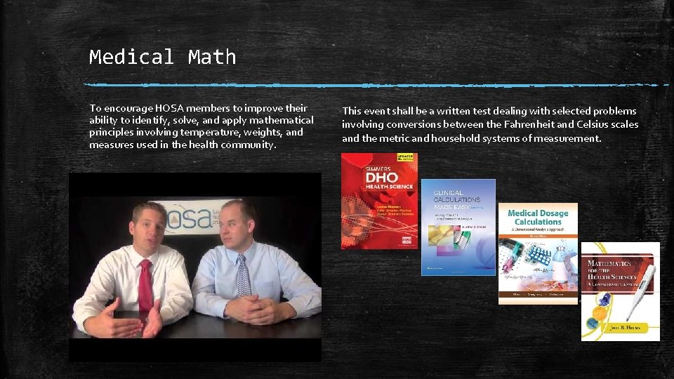 Competing with HOSA 2018 What is HOSA Competition