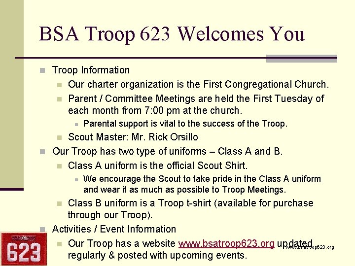 Boy Scouts of America Mission To prepare young