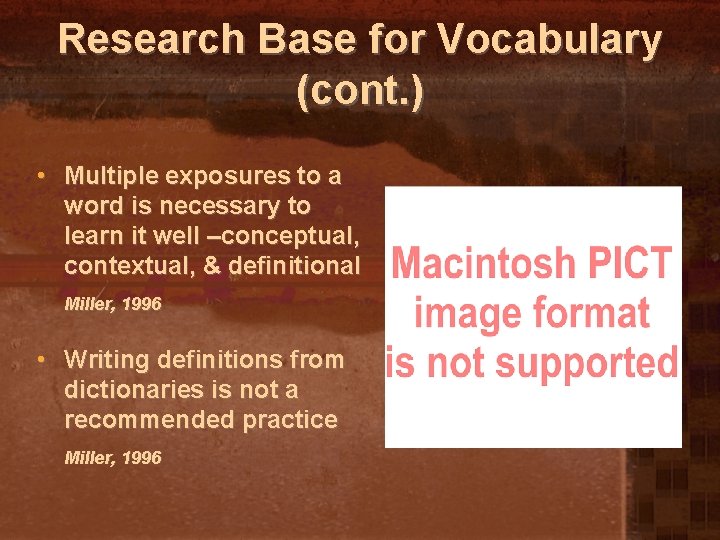 Teaching Vocabulary and Comprehension Evidencebased Practices ...