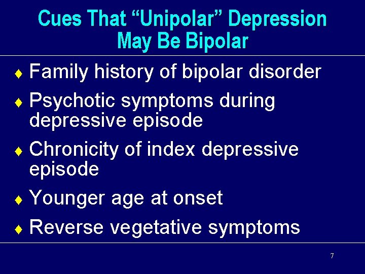 Approach to Bipolar Spectrum Disorders M NAJIB M