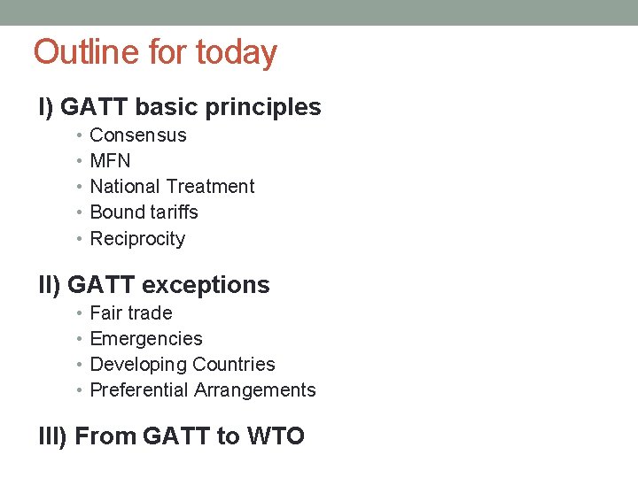 WORLD TRADE ORGANIZATION RULES Robert Z Lawrence ITF