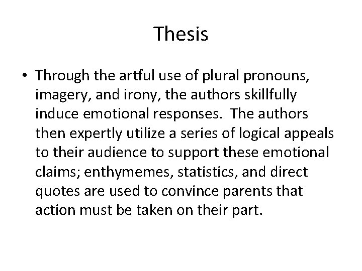 Writing a Rhetorical Analysis Introduction In 1999 the