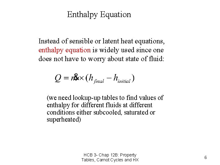 Chapter 12 B PROPERTY TABLES REFRIGERATION CYCLES AND