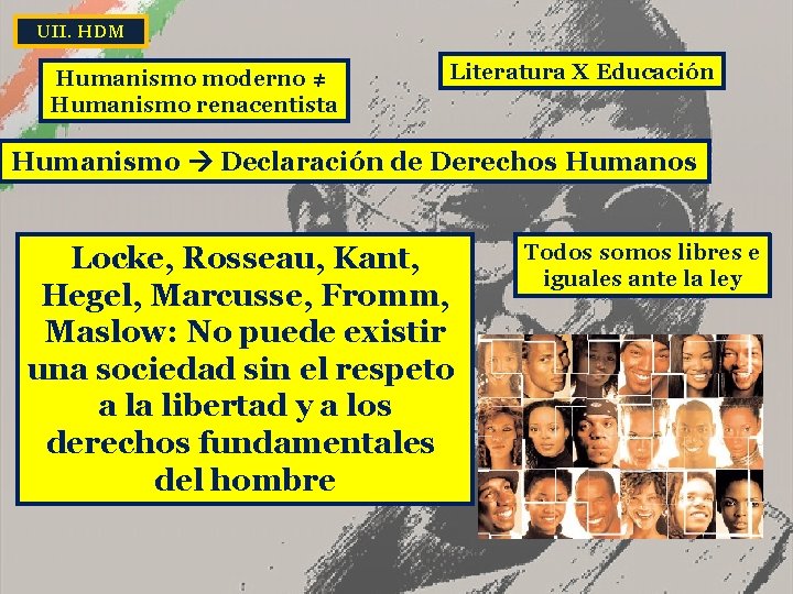 Unidad II Humanismo y Debate de la Modernidad