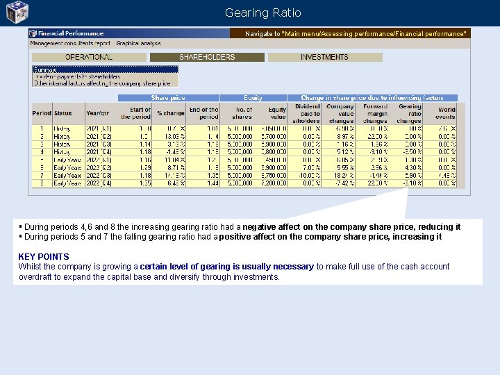 ENGINUITY TUTORIAL Gearing Ratio Copyright Virtual Management Simulations