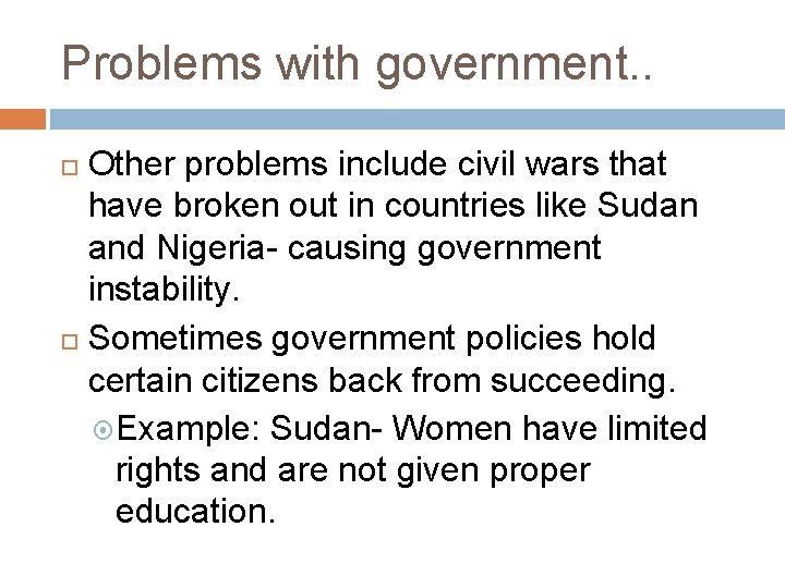 GOVERNMENTS AND ECONOMIES OF AFRICA Government of Kenya