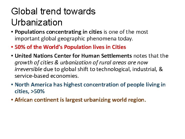 Key Concepts Urbanization Urban expansion Gateway shock cities