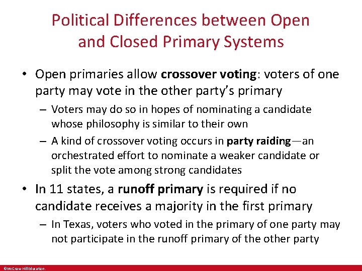 CHAPTER 8 Campaigns and Elections in Texas Mc
