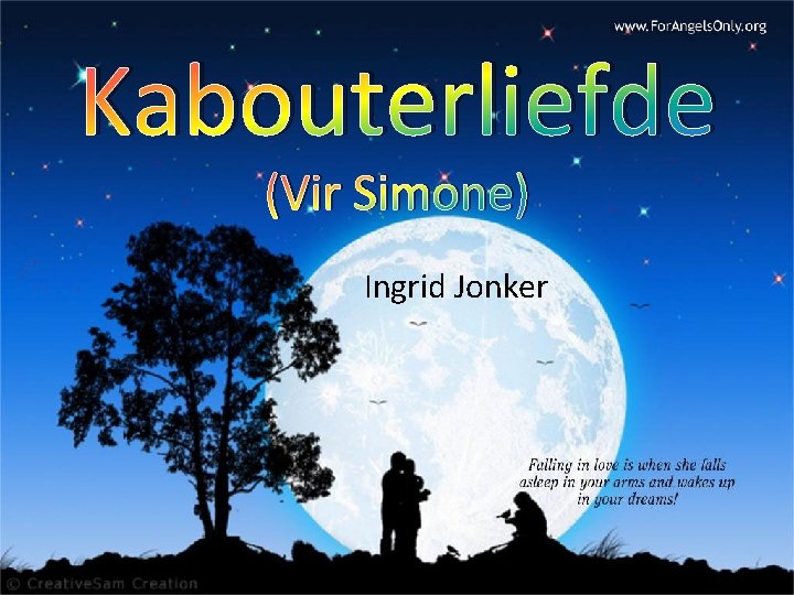 Kabouterliefde Vir Simone Ingrid Jonker Kliek op die