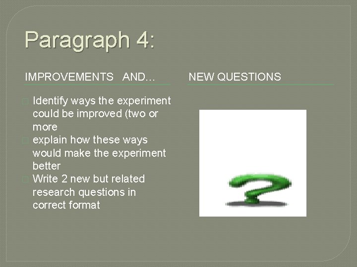 Conclusion Writing 4 paragraph essay Each paragraph has