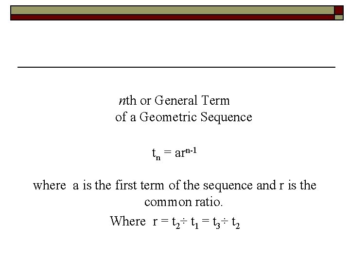 Sequences and Series nth or General Term of
