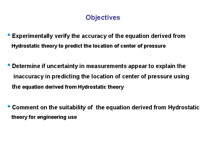 CE 321 Lab 2 Fluid Statics General Information