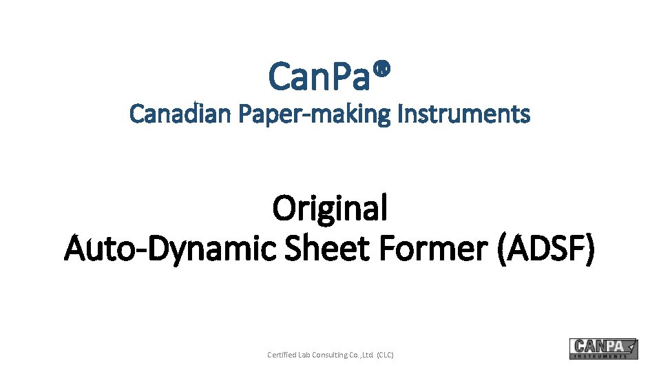 Can Pa Canadian Papermaking Instruments Original AutoDynamic Sheet