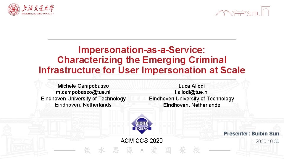 ImpersonationasaService Characterizing the Emerging Criminal ...