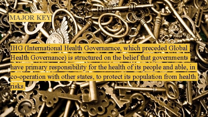 International Organizations The WHO and Global Health Governance