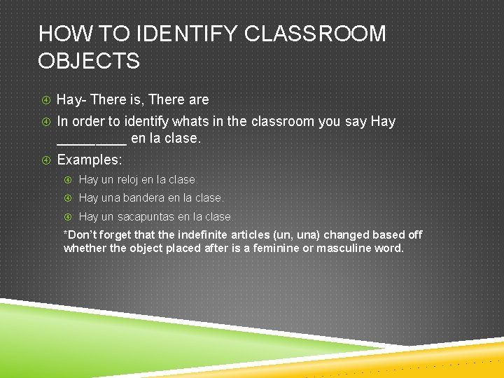 UNIT 2 B LESSON 1 Identify Classroom Objects