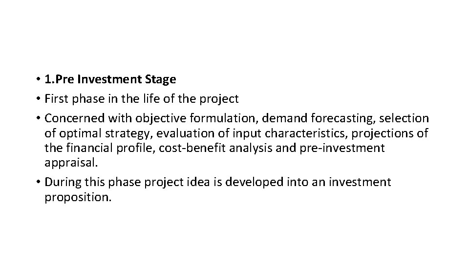 5 5 PROJECT LIFE CYCLE Three Stages in
