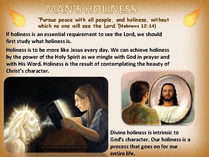 THE HOLY SPIRIT AND LIVING A HOLY Lesson