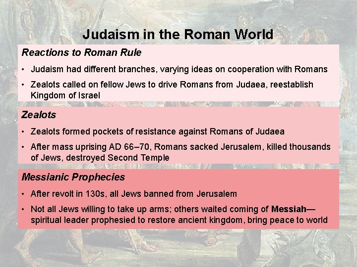 Christianity and Judaism in the Roman World Roman