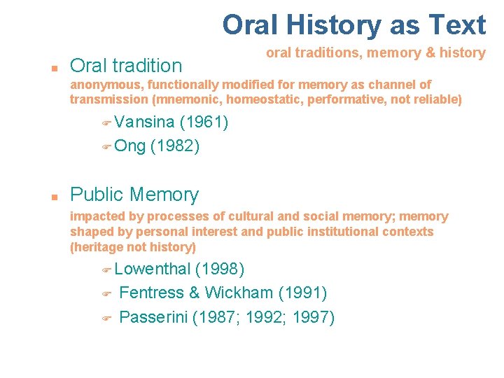 Oral History and Documentary History Applications in Library
