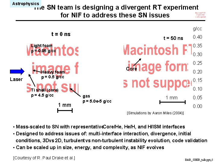 Science outreach on NIF possibilities for astrophysics experiments