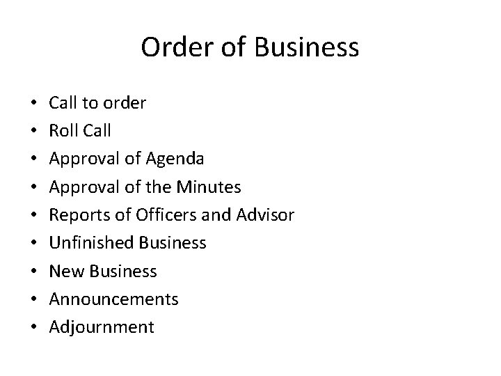 The abcs of Parliamentary Procedure What is Parliamentary