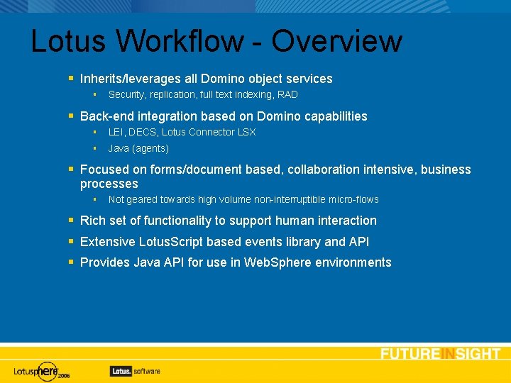AD 219 IBM Lotus Workflow in a Microsoft