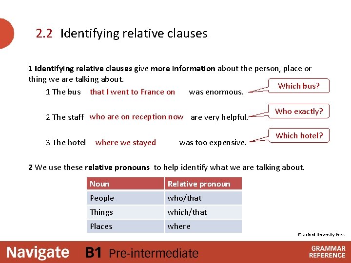 2 2 Identifying relative clauses 1 Identifying relative
