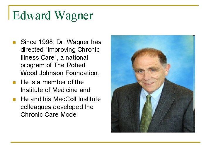 Quality Improvement Projects and Chronic Disease Registries Joshua