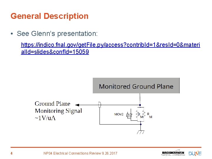 Field Cage Ground Plane Connections Bo Yu Sept