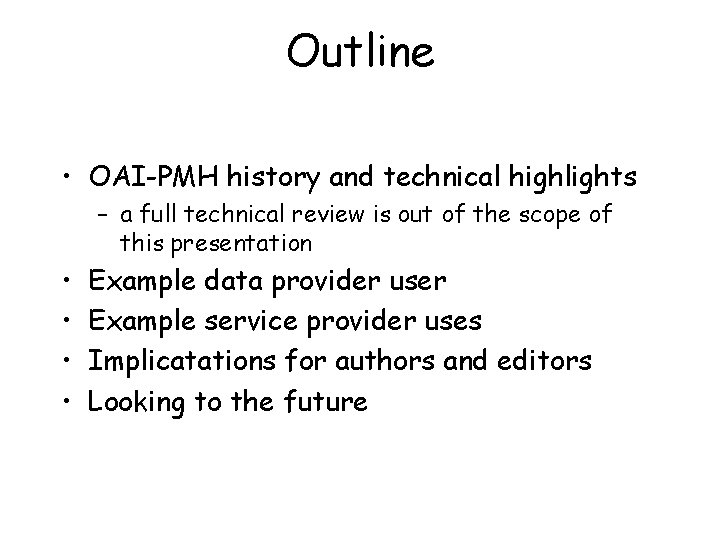 New Digital Library Possibilities Using the Open Archives