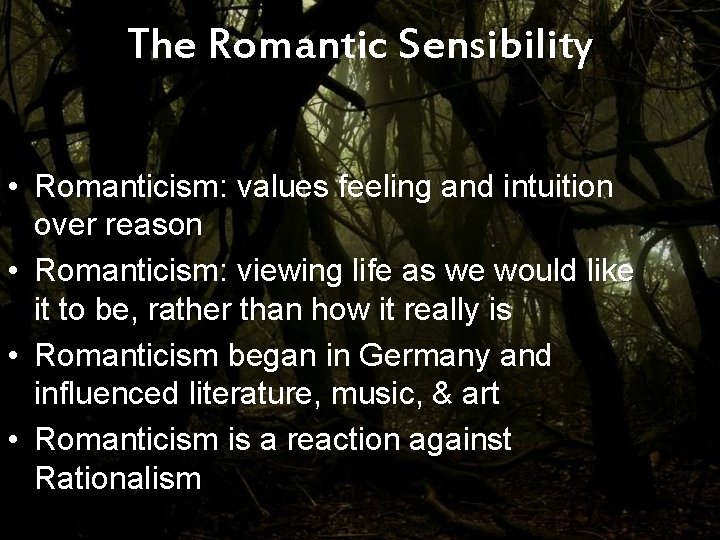 American Romanticism 1800 1860 Introduction The theme of