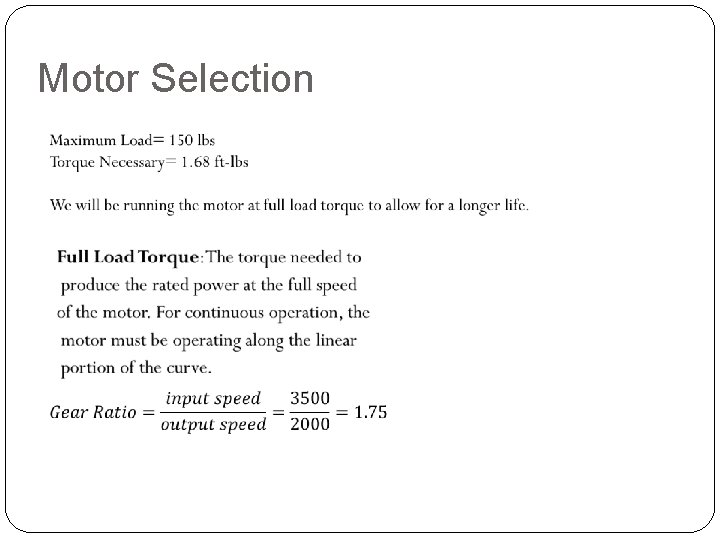 Engineering Analysis Subsystems 10292013 System Design Selected Frame