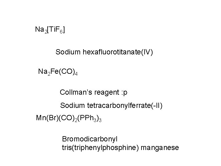Rules for nomenclature in inorganic coordination chemistry Created